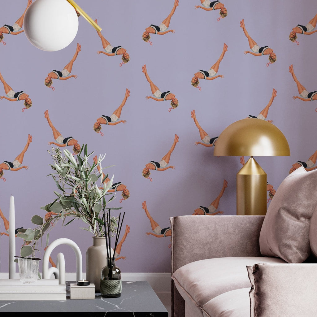 Tapeta barbie lavanda – Retro Design