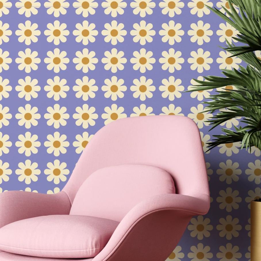 Tapeta cvjetići lavanda – Retro Design