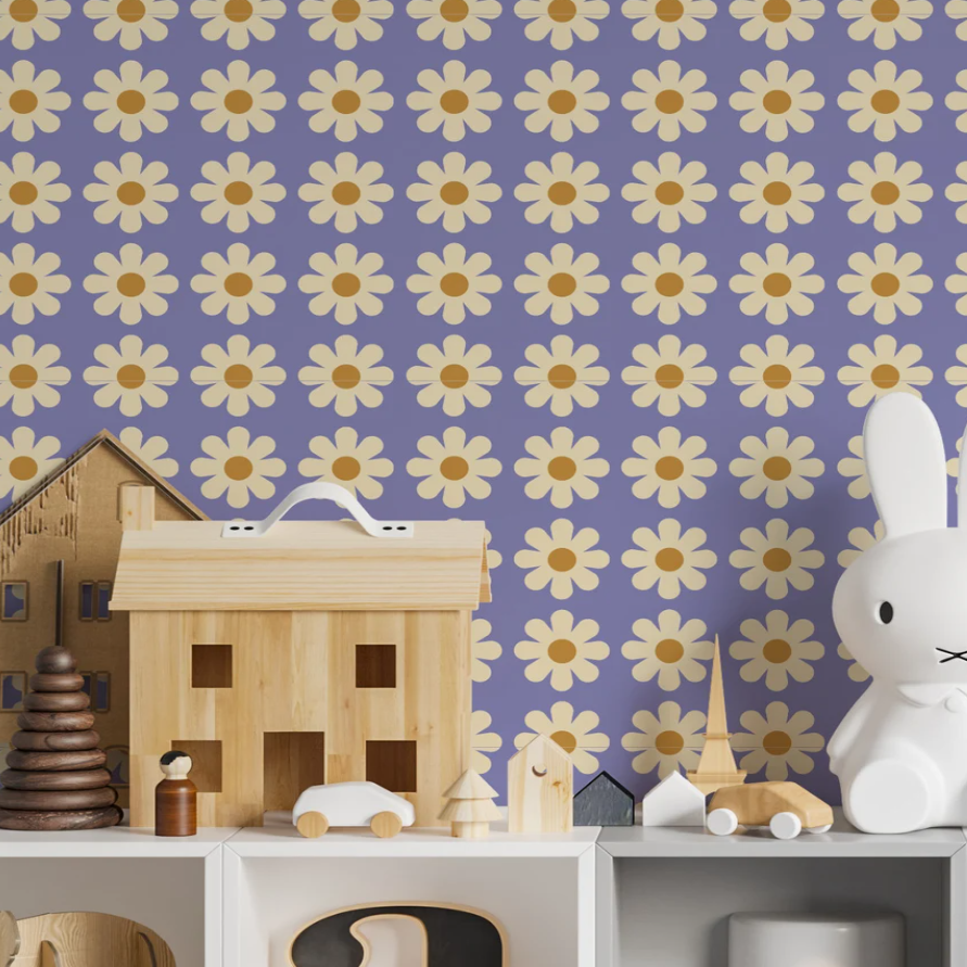 Tapeta cvjetići lavanda – Retro Design